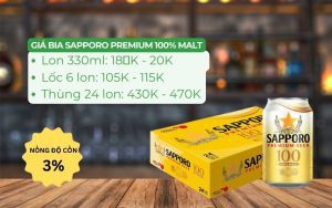 Giá bia Sapporo bao nhiêu? Cập nhật giá bia Sapporo mới nhất